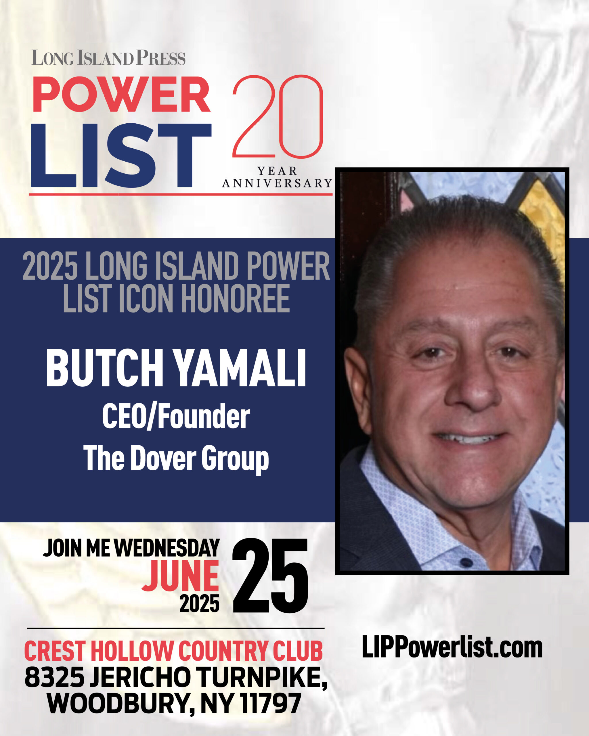 Butch Yamali Honored on 2025 Long Island Power List for Transformational Impact - Dover Group